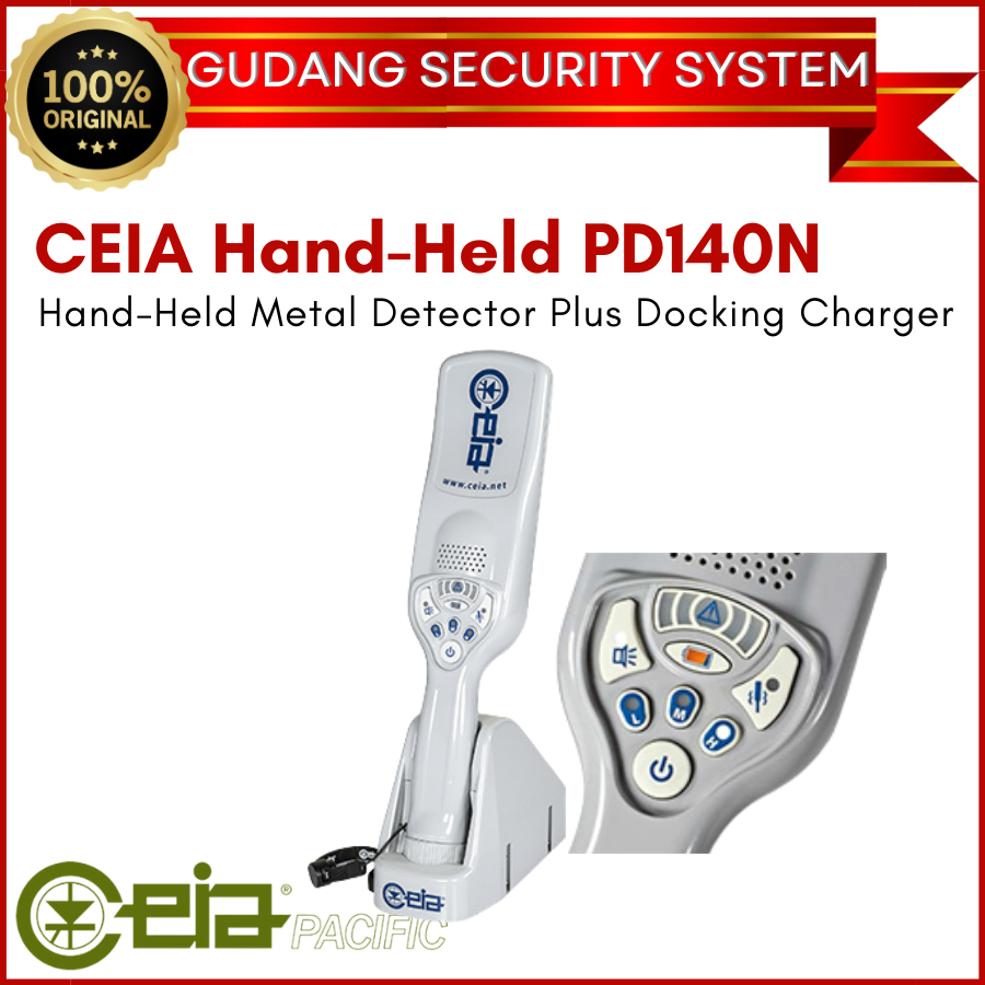 Jual CEIA Hand-Held Metal Detector PD140N Plus Docking Charger | Shopee ...