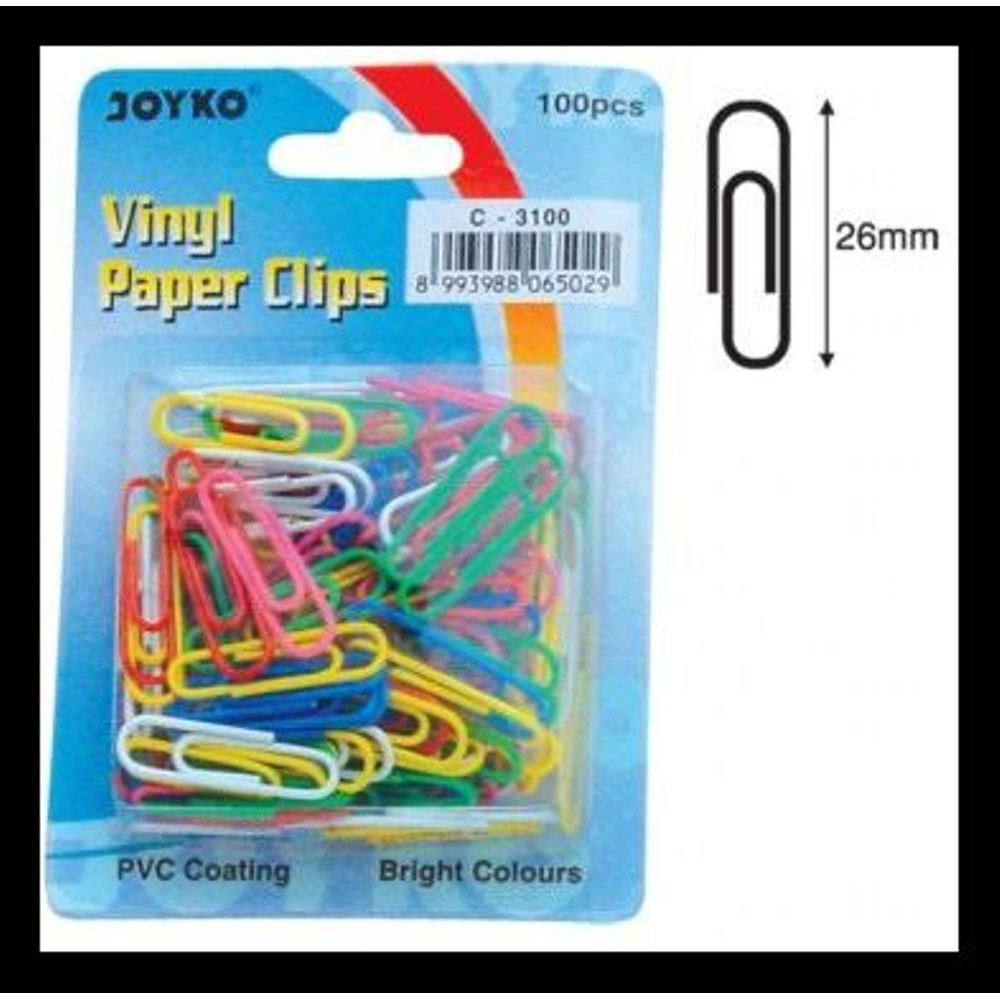 Jual paper clip warna / penjepit kertas warna warni / vinyl paper clips ...