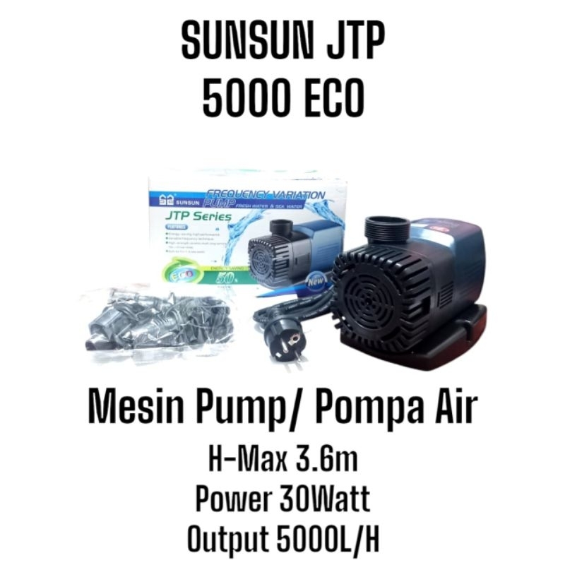 Jual SUNSUN JTP 5000 ECO WATER PUMP | Pompa Air Kolam Aquarium | Pompa ...