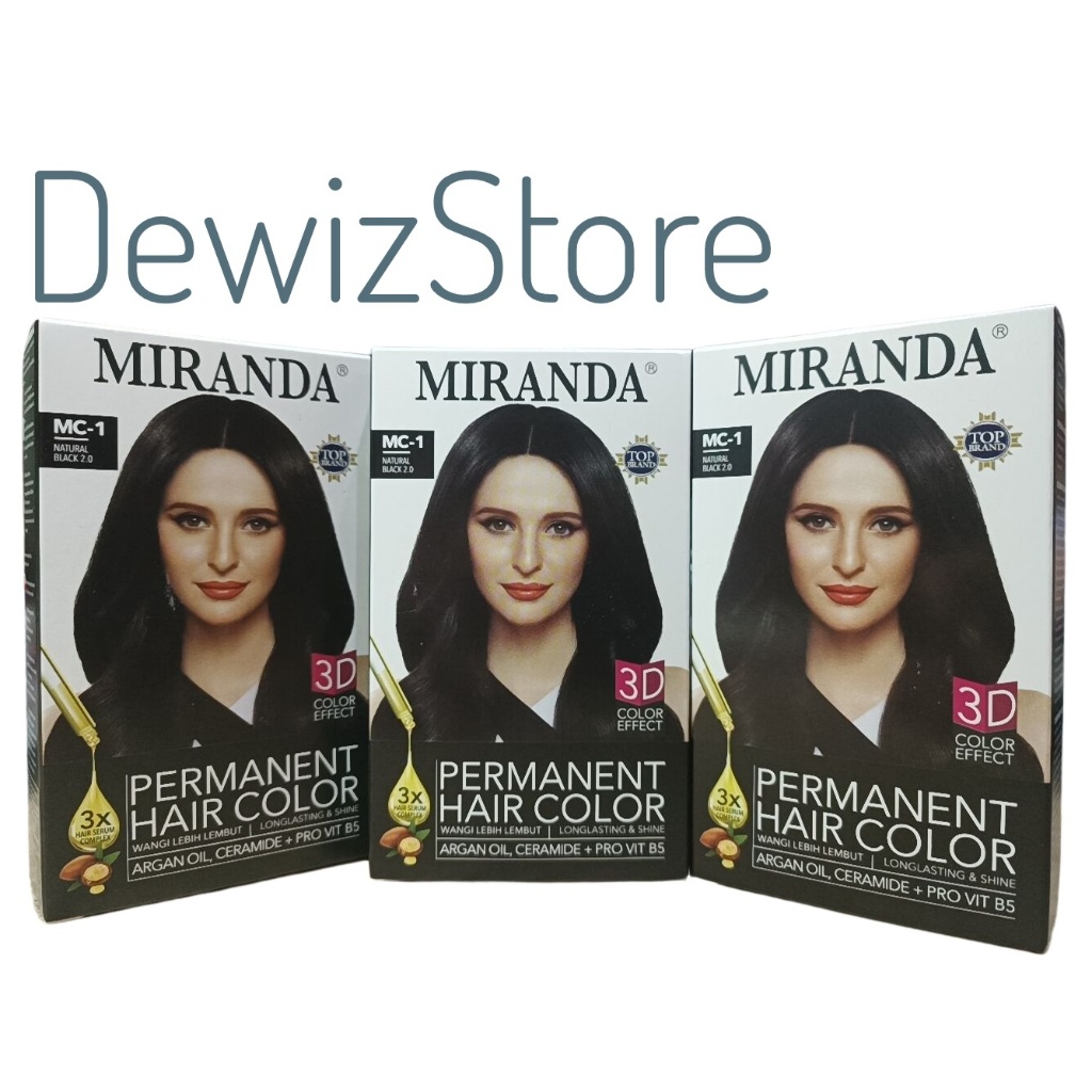 Jual MIRANDA HAIR COLOR / PEWARNA RAMBUT MIRANDA (MC 1 - NATURAL BLACK ...