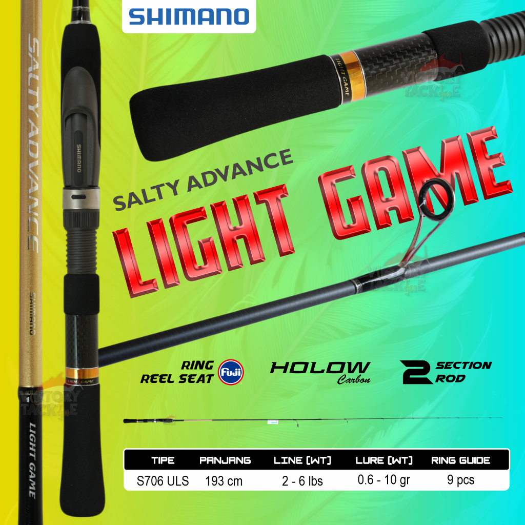 Jual SHIMANO SALTY ADVANCE LIGHT GAME S 706 LS FOR LIGHT GAME CASTING ULTRA LIGHT | Shopee Indonesia