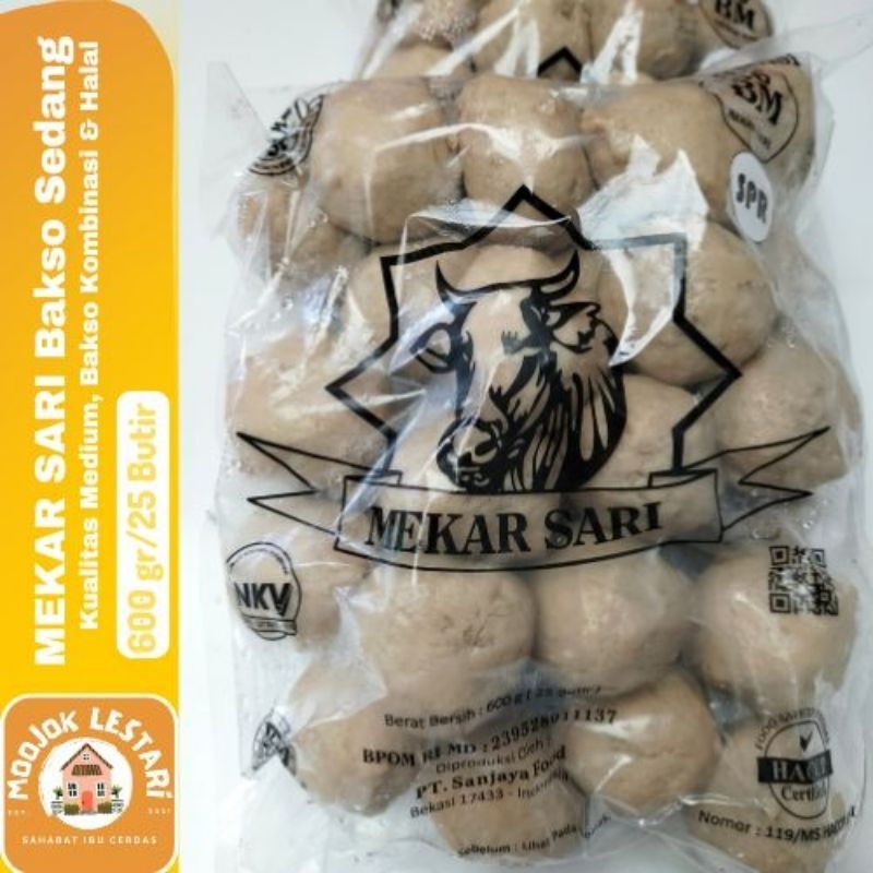 Jual MEKAR SARI Bakso Sedang 25 Butir 600gr Halal Baso Sapi Kombinasi ...