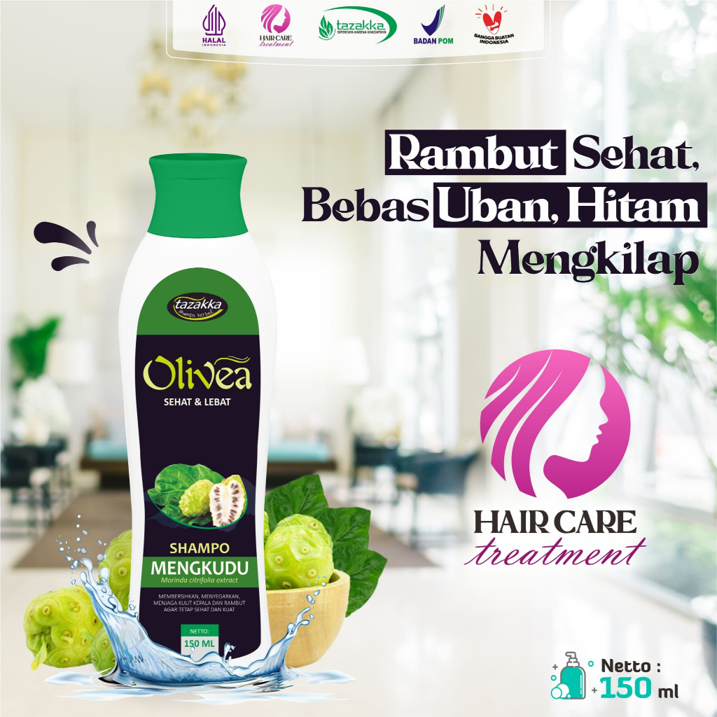 Jual Shampoo Herbal Alami Terbaik OLIVEA Mengkudu Penghitam dan Rambut ...