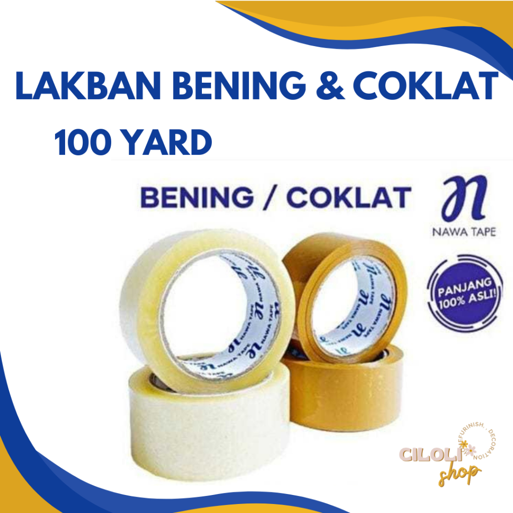 Jual Lakban Bening MPI NAWA 2 inch / 45mm x 100 yard | Shopee Indonesia