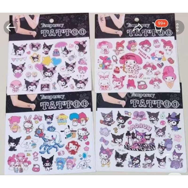 Jual 10 PCS STIKER TATO SANRIO LABUBU TATTO TEMPORARI LABUBU | Shopee ...