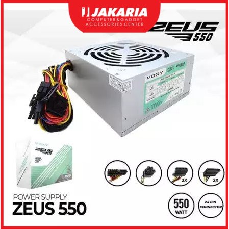 Jual VOXY PSU 550 Watt Power Supply PC 550 Watt Fan Besar Zeus | Shopee ...