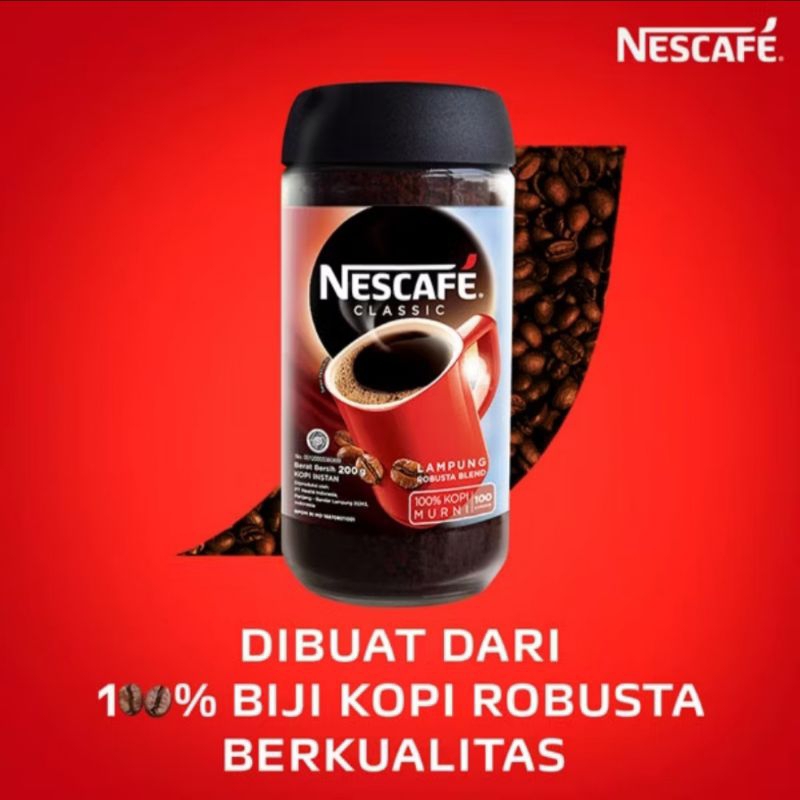 Jual Nescafe Classic Kopi Instant Kopi Hitam 100gr | Shopee Indonesia