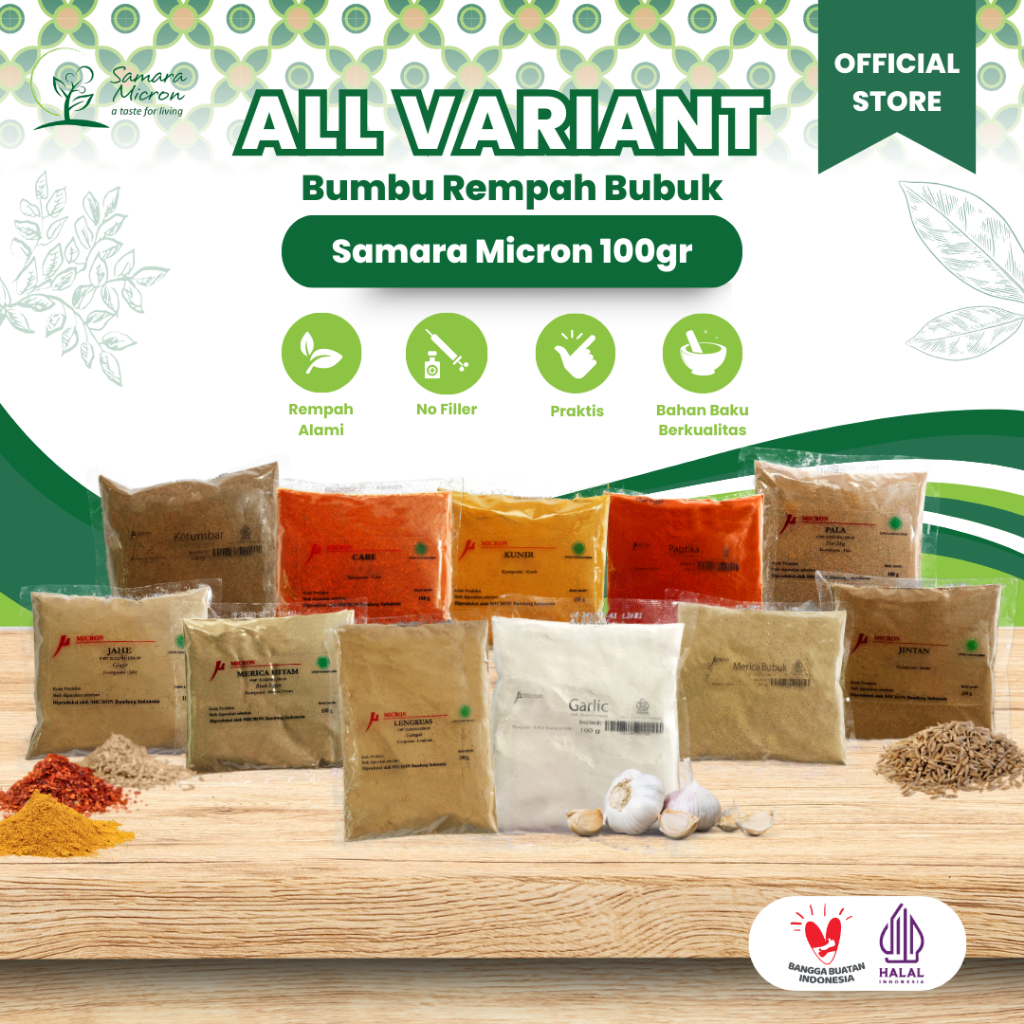 Jual Samara Micron - Bumbu Masak Dapur Rempah Lengkap 100gr | Shopee ...