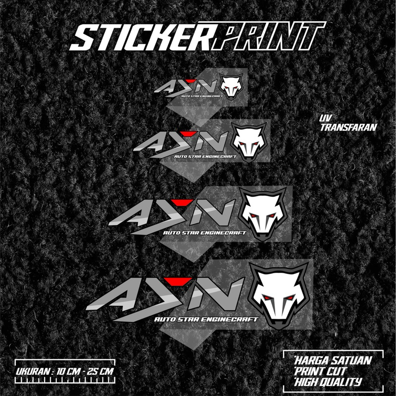 Jual Sticker ASN Performance Stiker Motor Stiker Mobil Stiker Helm ...