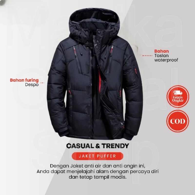 Jual Jaket Anti Air Tebal MnG Pria Wanita Waterproof Windproof Winter ...