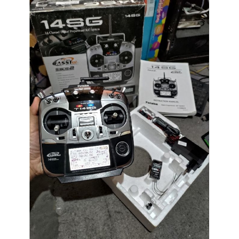 Jual remote control futaba t14sg fullset rc helicopter airplane drone ...