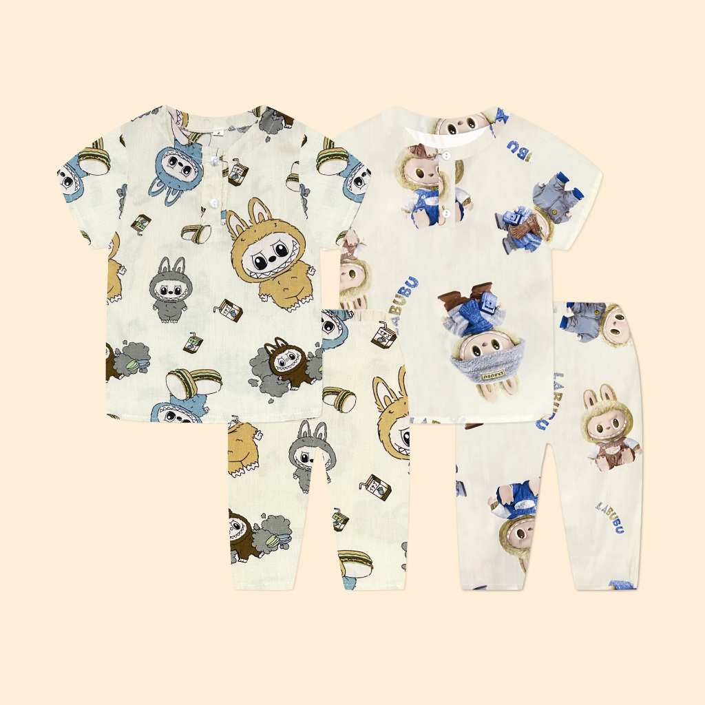 Jual Setelan Anak Piyama Labubu Rayon 1-8 Tahun - Motif Viral Anak Laki ...