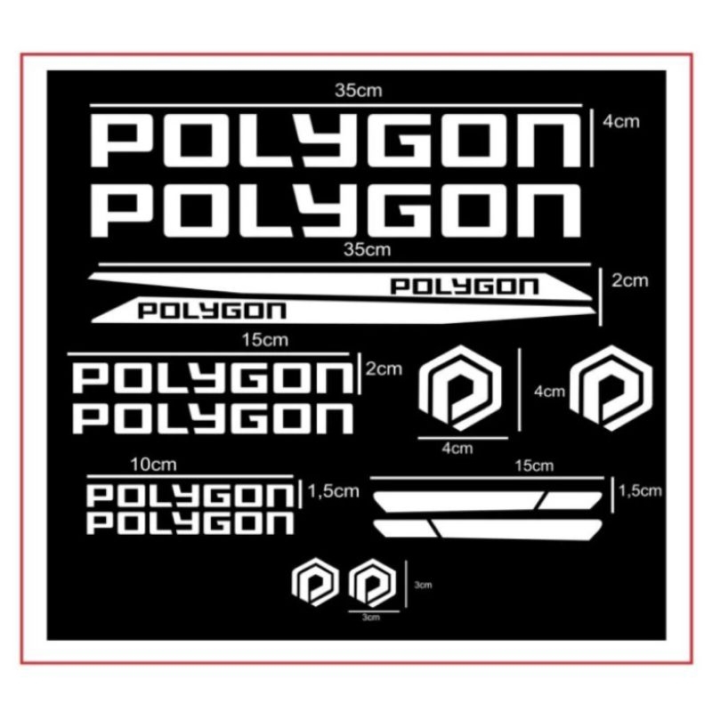 Jual Sticker Sepeda Gunung Polygon Cutting Stiker Sepeda MTB Polygon ...