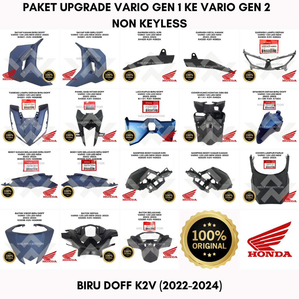 Jual Paket Upgrade Vario Gen 1 ke Vario Gen 2 Led New Non Keyless (CBS ...