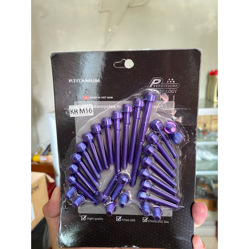 Jual BAUT TITANIUM BLOK MESIN KANAN KIRI NINJA R SS RR 28 PCS | Shopee Indonesia