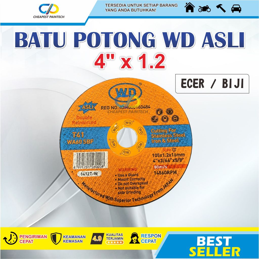 Jual WD gerinda potong 1 biji / batu gerinda potong WD / batu potong WD ...
