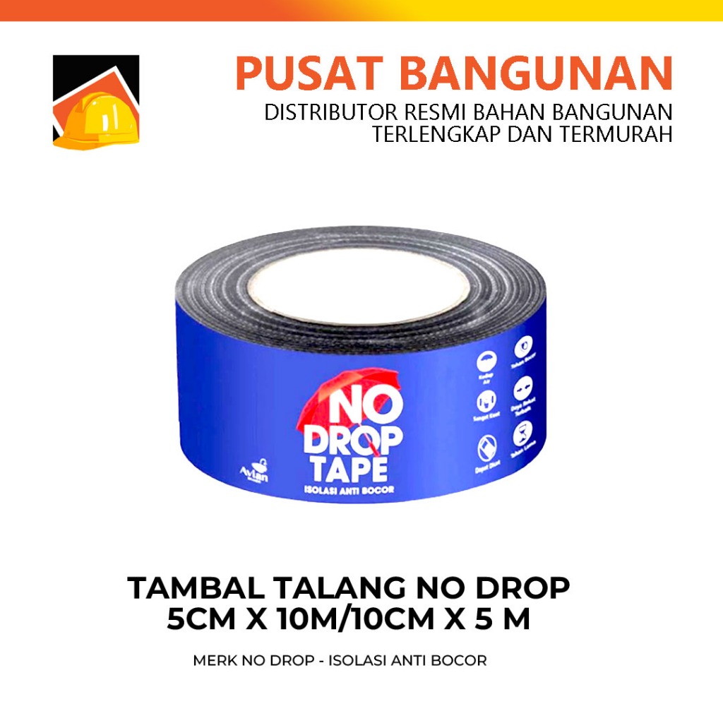 Jual Tambal Talang No Drop 5cm x 10 Meter/10cm x 5 Meter - Isolasi Anti Bocor | Shopee Indonesia