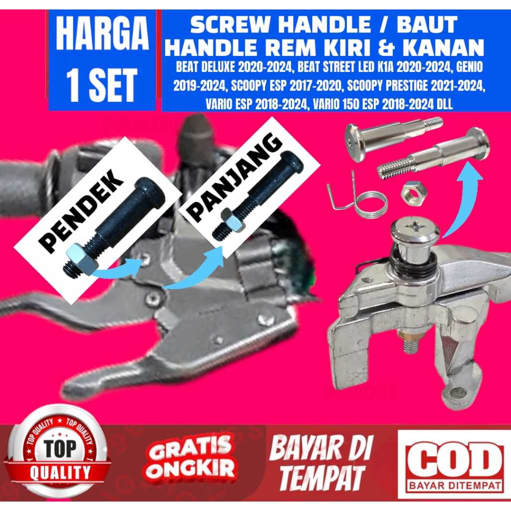 Jual Baut Handel Rem Vario CBS Kiri (Harga Per 1 set ) - Baud Handle Hand Rem Brake Vario 125 ...
