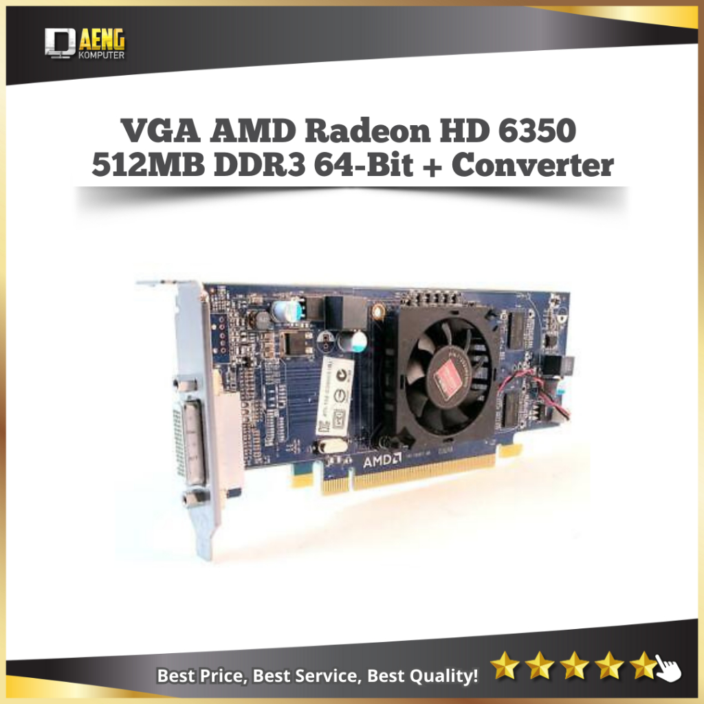 Jual VGA Card AMD Radeon HD 6350 512MB DDR3 64-Bit Mini PC + Converter ...