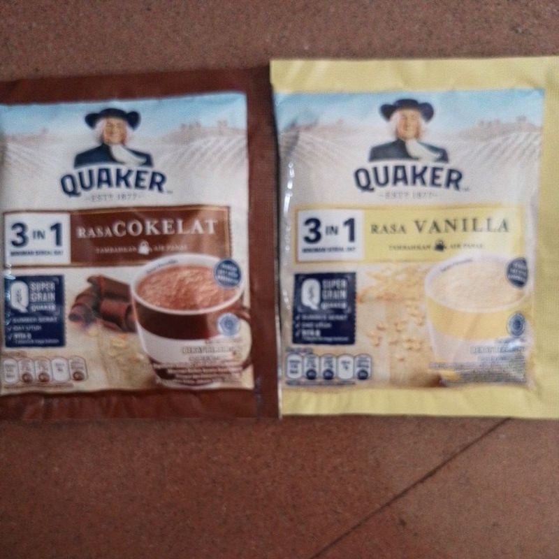 Jual Quaker sachet 3 in 1 rasa vanilla dan coklat ukuran 28gr/5pcs ...