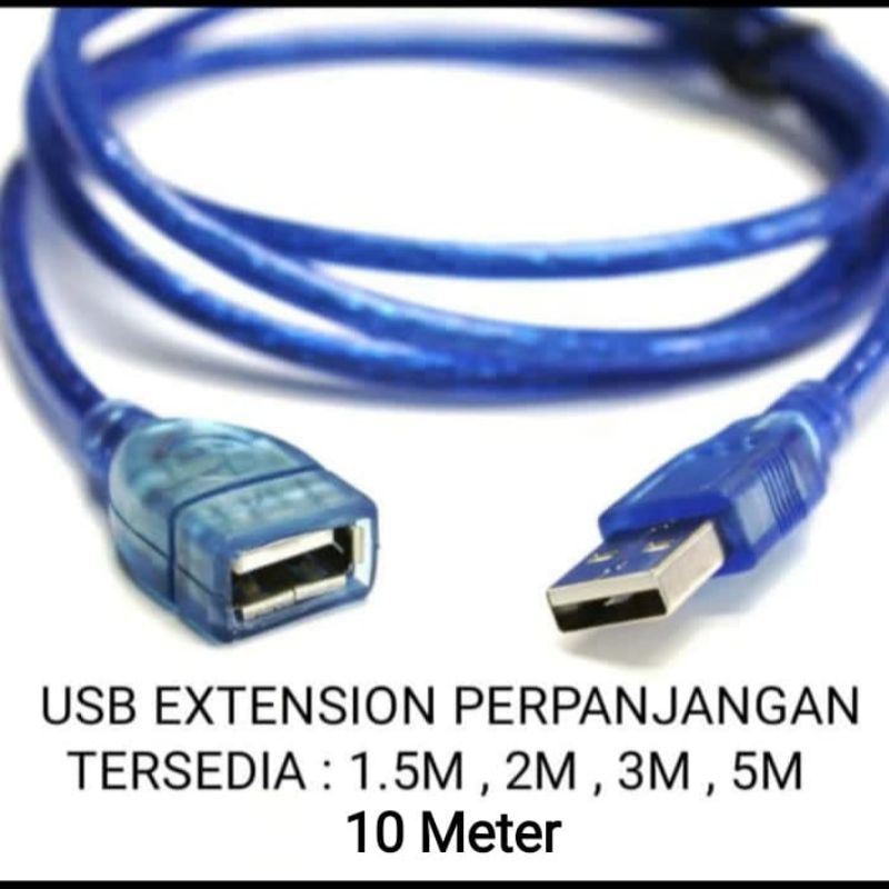 Jual Kabel USB 1.5M 2M 3M 5M 10M 1,5M EXTENSION Perpanjangan cable male female | Shopee Indonesia
