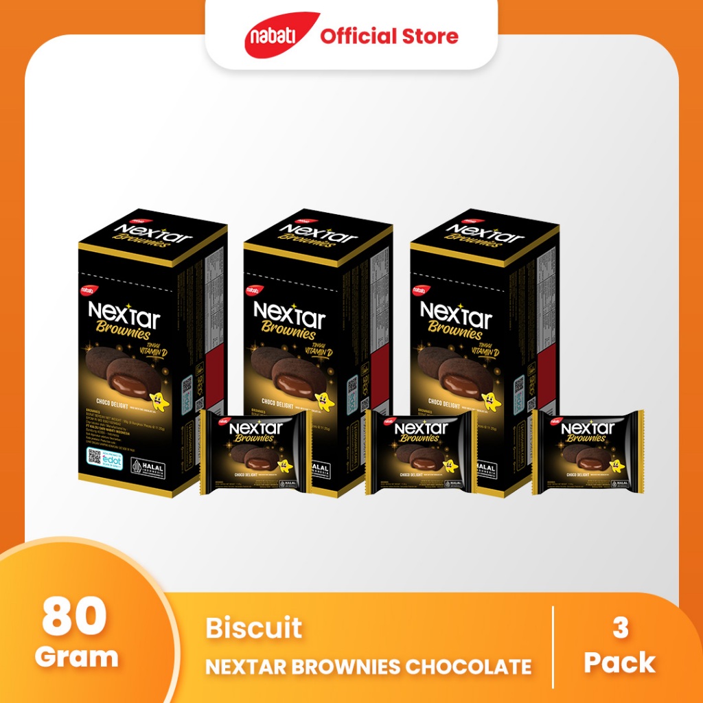 Jual [Bundle Pack Isi 3] Nextar Brownies Chocolate 80gr | Shopee Indonesia