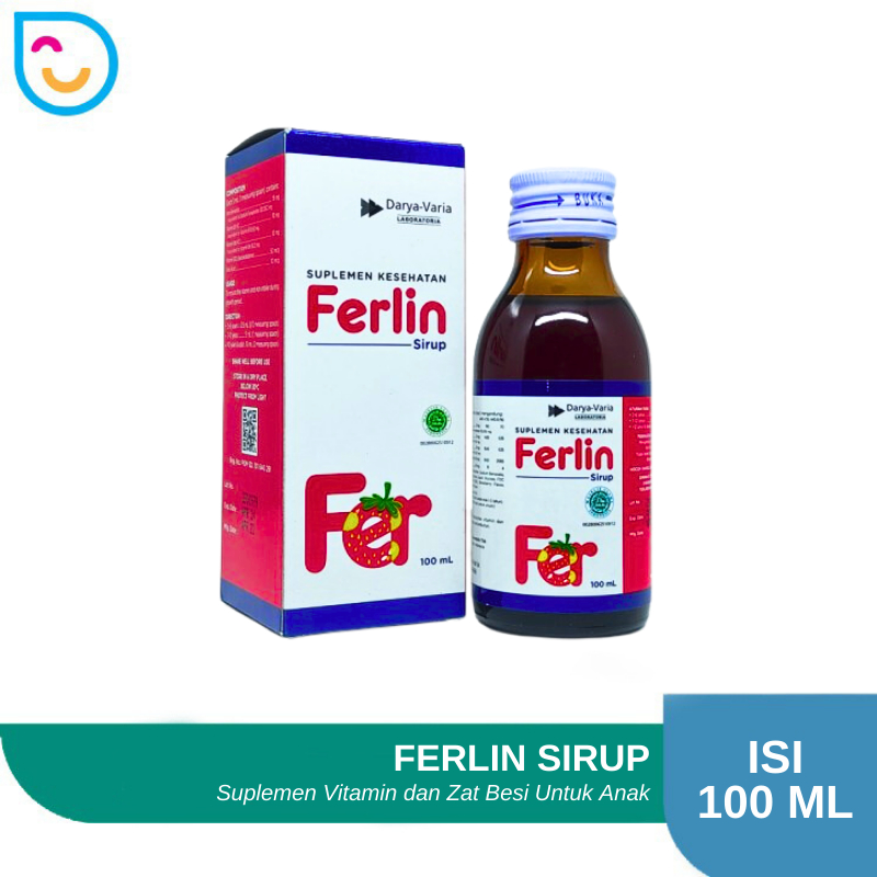 Jual Ferlin Sirup 100 ml Multivitamin Zat Besi Anak | Shopee Indonesia