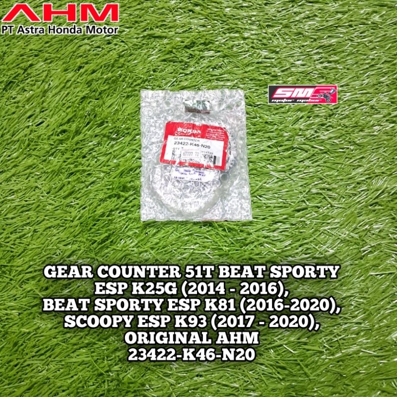 Jual GEAR COUNTER 51 ATAU GIGI RASIO TRANMISI VARIO 110 FI, BEAT SPORTY ...