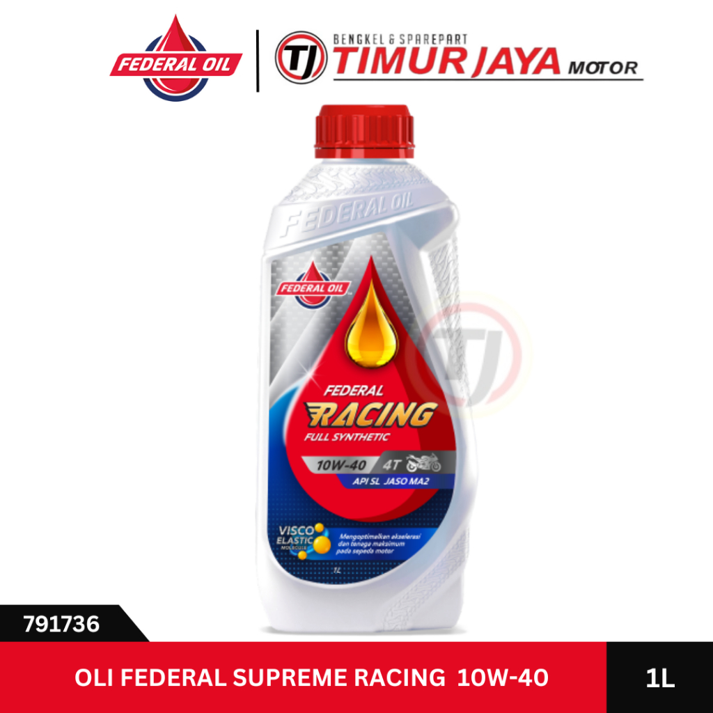Jual OLI FEDERAL SUPREME RACING 1L 10W-40 | Shopee Indonesia