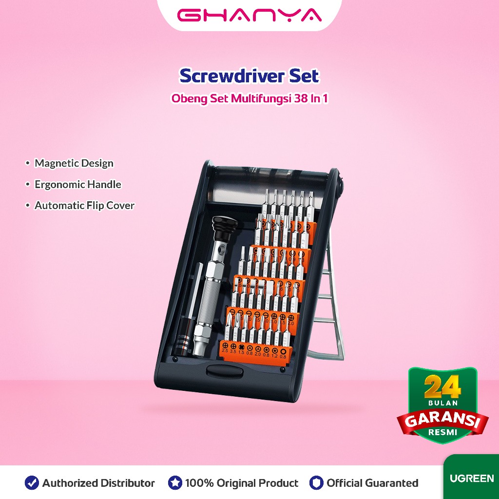 Jual UGREEN Obeng Set 38 in 1 Magnetic Precision Screwdriver Kit 38 ...