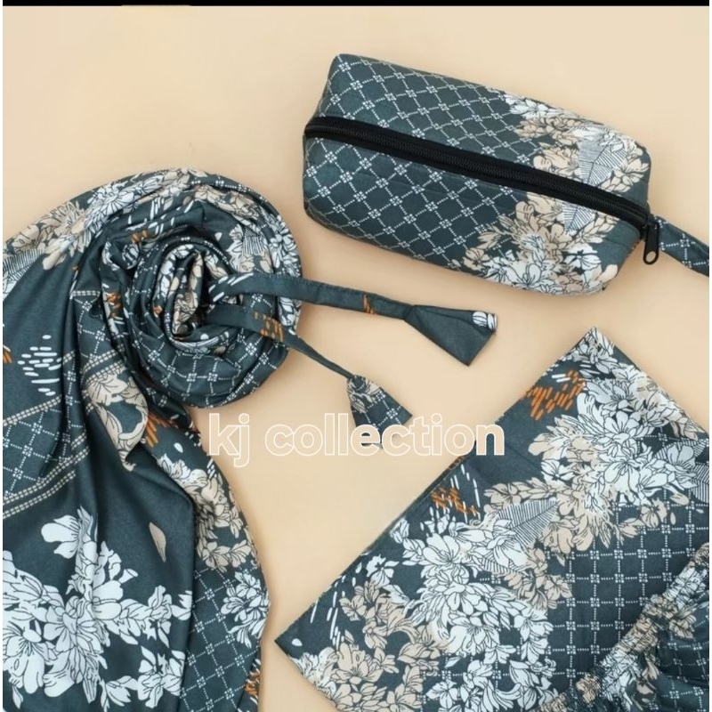 Jual mukena traveling katun motif 2 in 1 dewasa jumbo free mini pouch ...