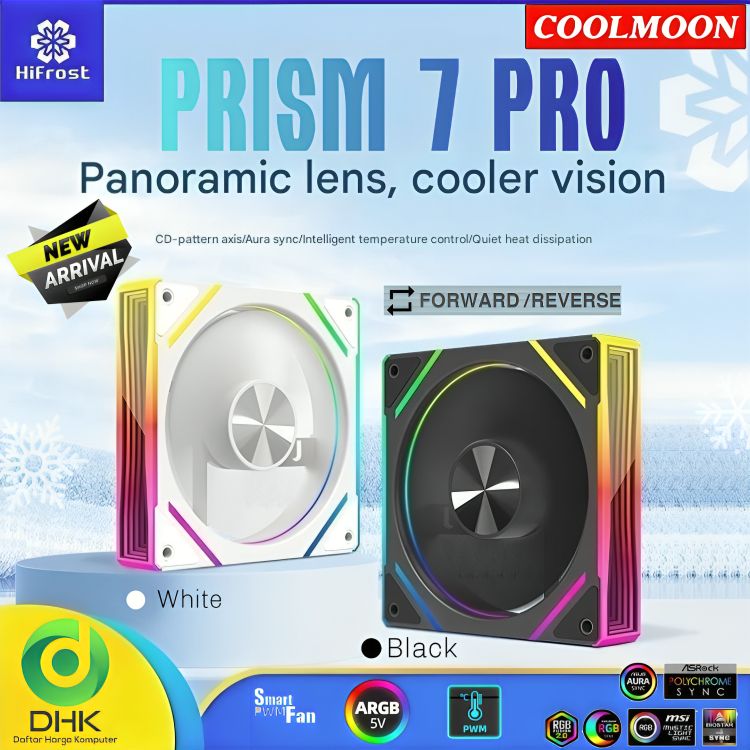 Jual COOLMOON FAN CASING HIFROST PRISM 7 PRO ARGB PWM 12CM PANORAMIC LENSE | Shopee Indonesia