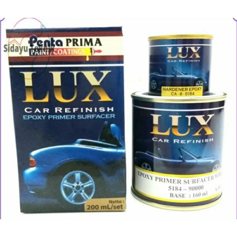 Jual Lux Epoxy Primer Surfacer White 200Ml | Shopee Indonesia