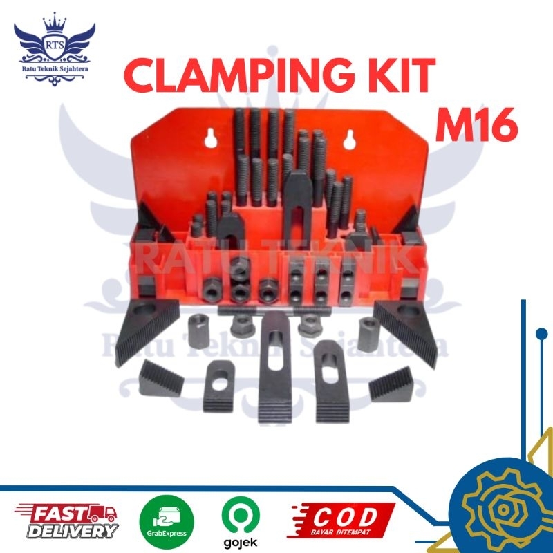Jual Clamping Kit Set M16 Penjepit Klem Meja Milling | Shopee Indonesia