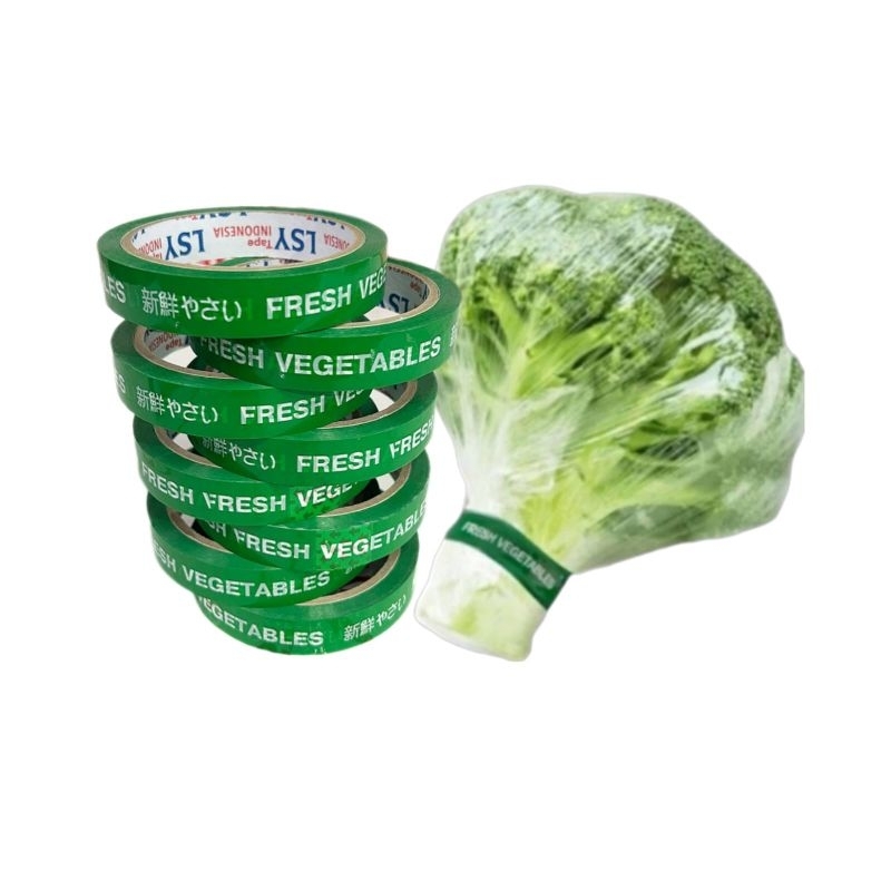 Jual lakban sayur hijau / lakban fresh vegetables 18mm x 50meter LSY ...