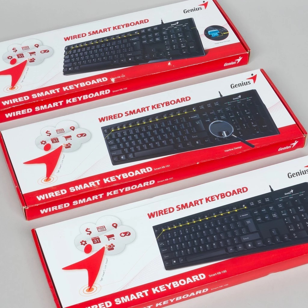 Jual KEYBOARD ORIGINAL GENIUS KB-100 USB -00709 | Shopee Indonesia