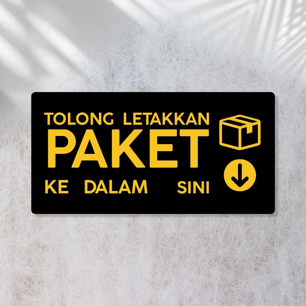 Jual Sign Akrilik Tolong letakkan paket ke dalam sini | akrilik ...