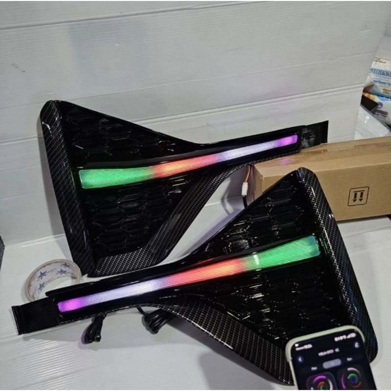 Jual Lampu LED DRL + Sein + Cover Carbon set Toyota Innova Zenix - RGB ...