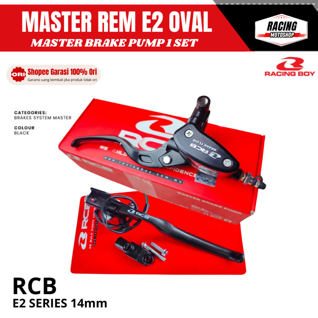 Jual Master Rem RCB Oval 14MM Dan Kopling Kiri E-2 Sepasang kanan kiri universal Original RCB ...
