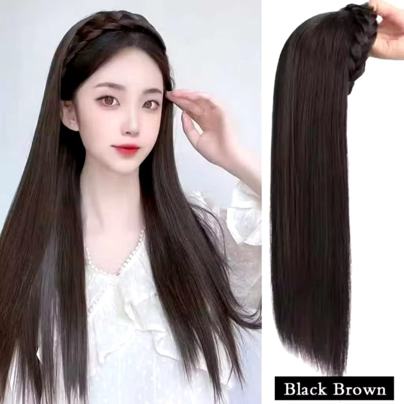 Jual Wig Bando Kepang Lurus Straight Warna Hitam Natural Panjang 60 Cm ...
