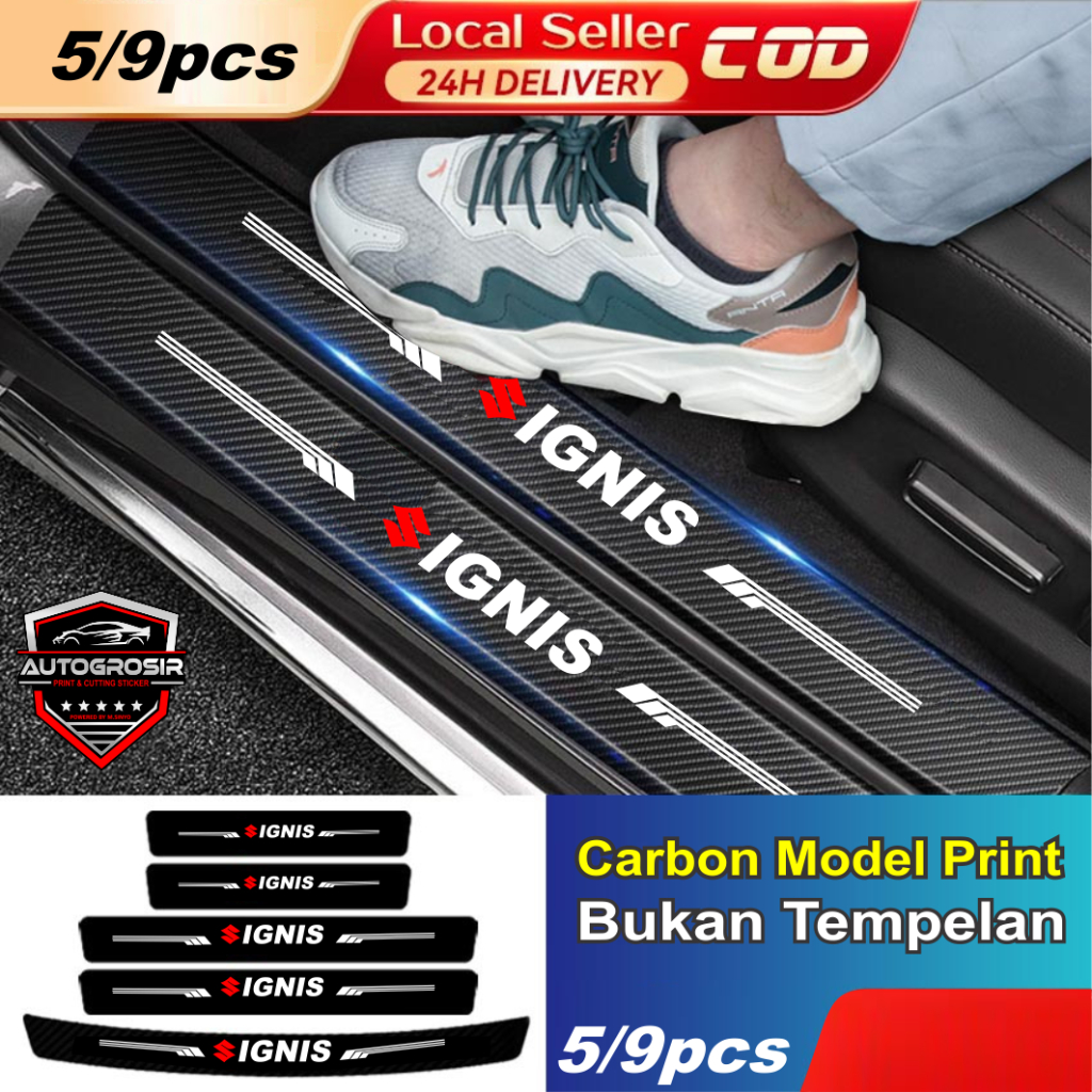 Jual Sticker Model Print Carbon 3D Pelindung Pijakan Pintu Mobil Suzuki ...