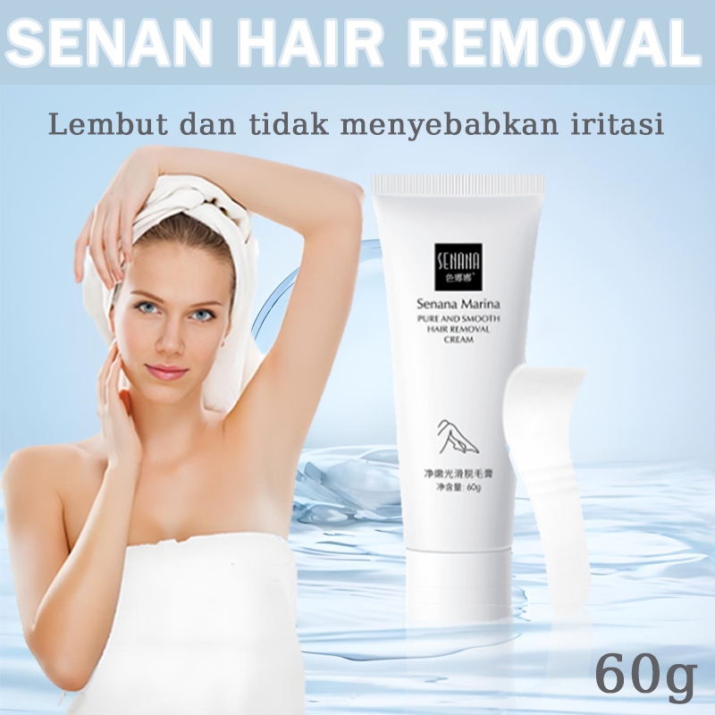 Jual [ FREE SPATULA ] Senana Marina Hair Removal Krim Ampuh Mencabut ...