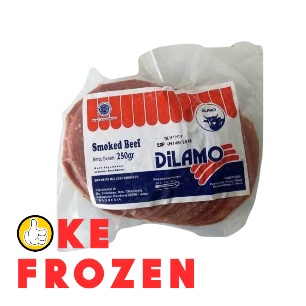 Jual DILAMO SMOKED BEEF 250GR DAGING SAPI ASAP OLAHAN | Shopee Indonesia