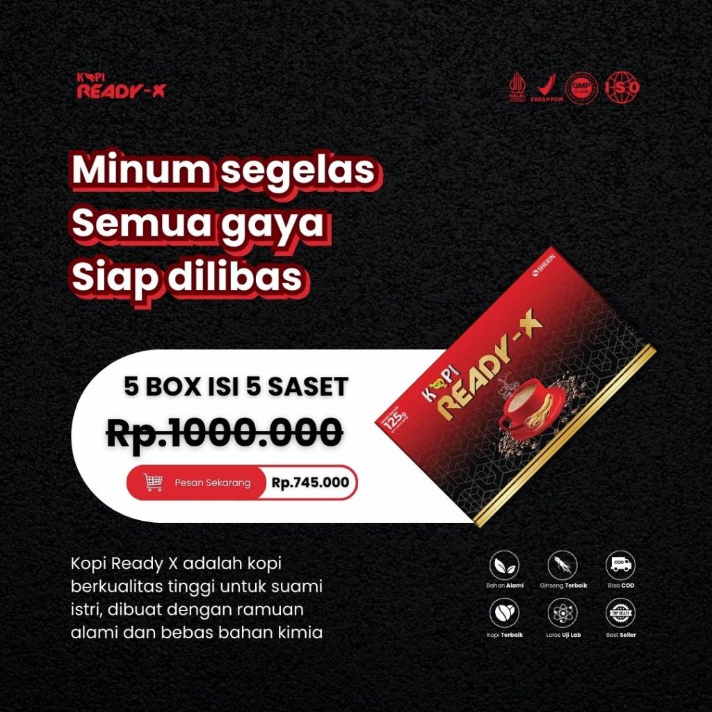Jual Kopi Ready X | Paket 5 Box | 5 Sachet | Shopee Indonesia