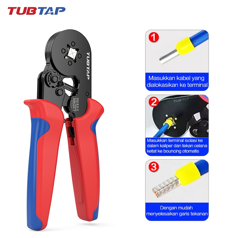 Jual TUBTAP Skun Ferrules Tang Crimp Skun Crimping Pliers Kabel Listrik ...