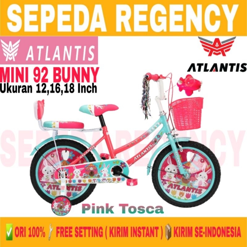 Jual Sepeda Anak Perempuan ATLANTIS 92 BUNNY NEW Ukuran 12 16 18 Inch ...