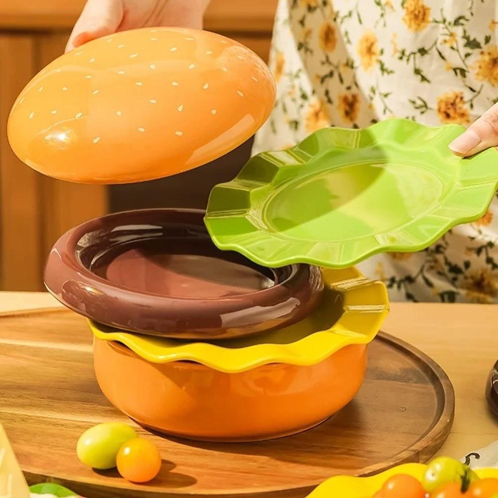 Jual Burger Plate Set / Piring Hamburger Lucu Gift Hadiah Kado Ulang ...
