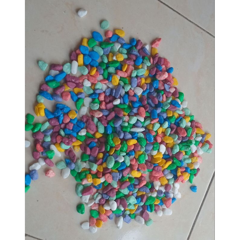 Jual Batu warna warni 1kg nyala /Batu hias/Batu aquarium/Batu aquascape ...