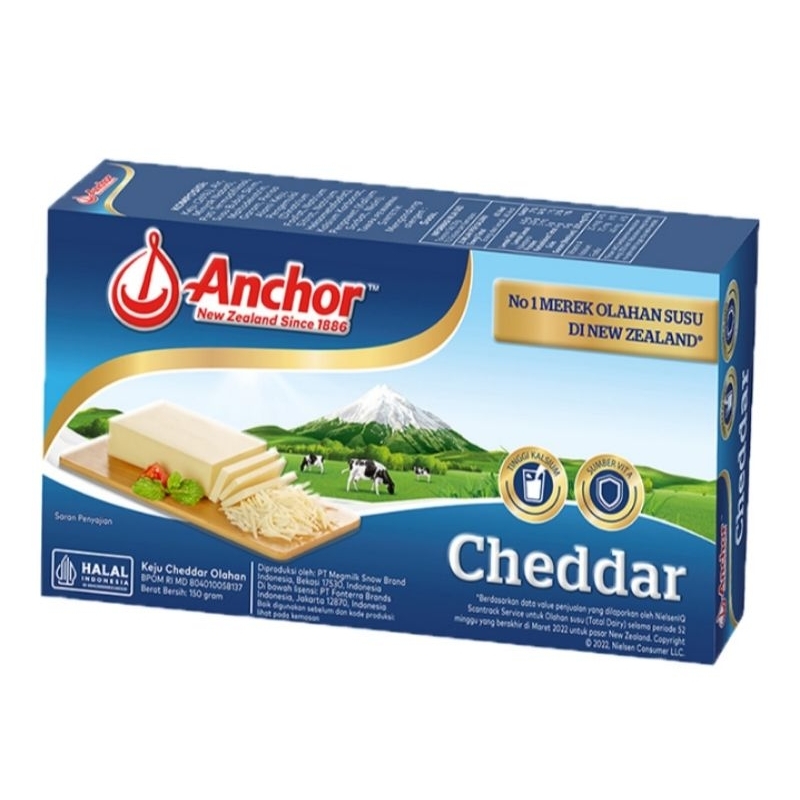 Jual Anchor Cheddar Block Cheese Asli New Zealand Box 150 g | Shopee ...