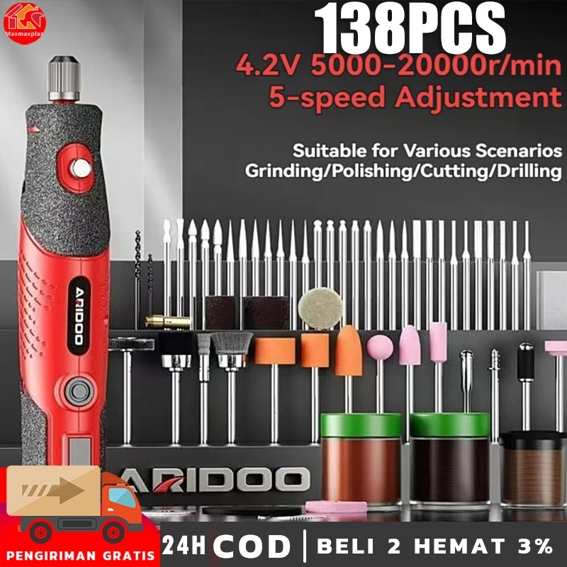 Jual 138pcs Bor Mini 12V DC 18000 RPM Mini Drill Electric Engraver ...